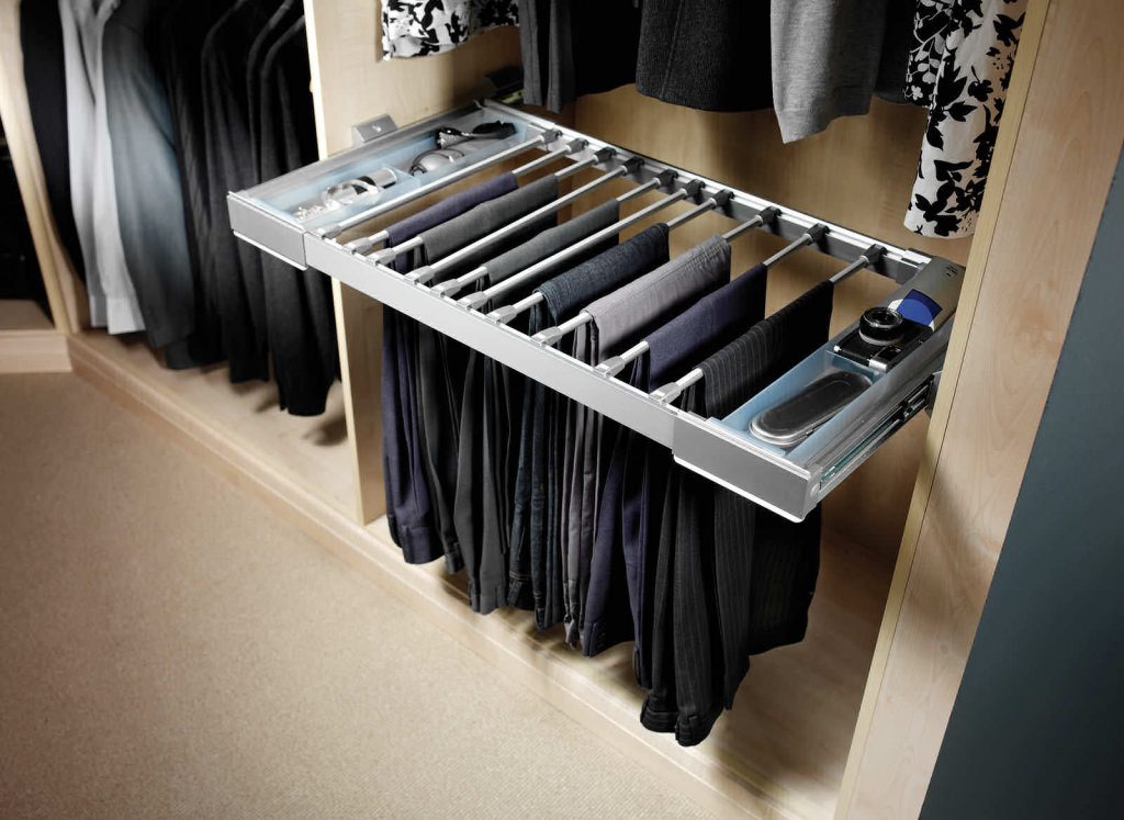 This pull out trouser rail keeps your clothes in pristine condition ...
